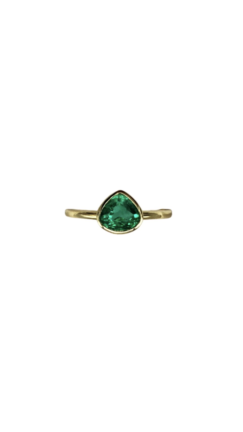 Pear Shaped Bezel Set Ring – Alpine Green